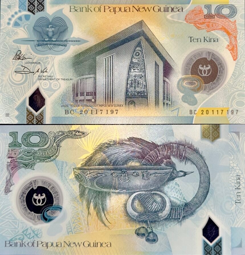 Papua New Guinea 10 Kina Plastic Currency - Antiquarian